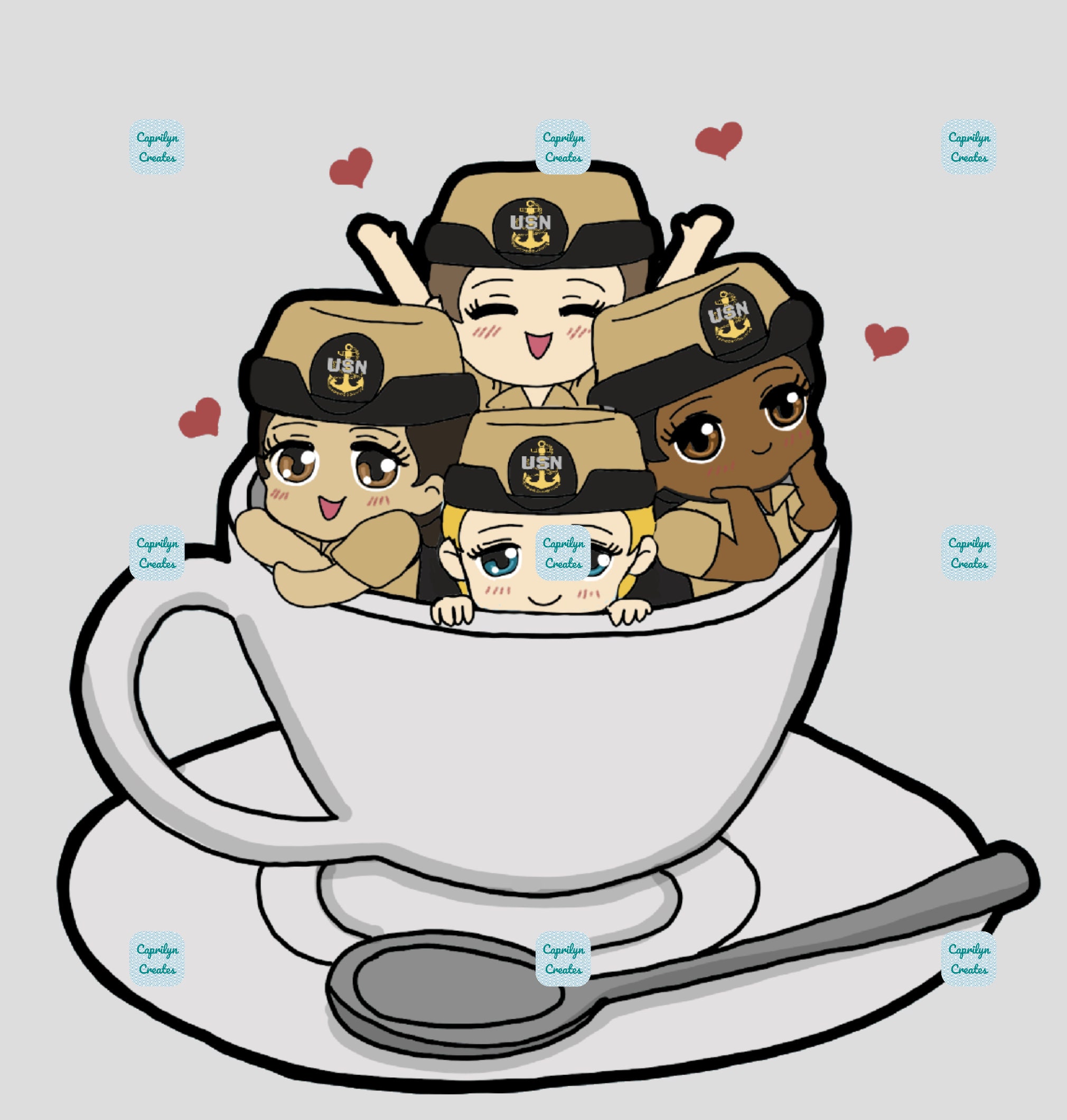 Chibi Chiefs in a Coffee Cup - Etsy