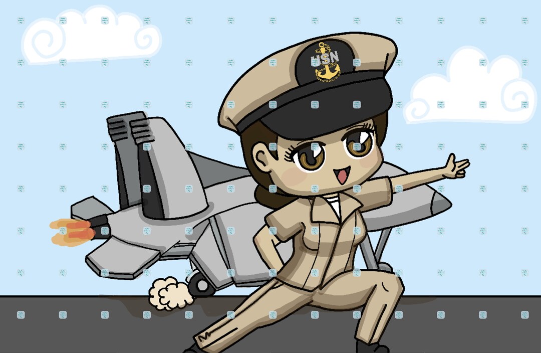 Navy Air Chibi - Etsy