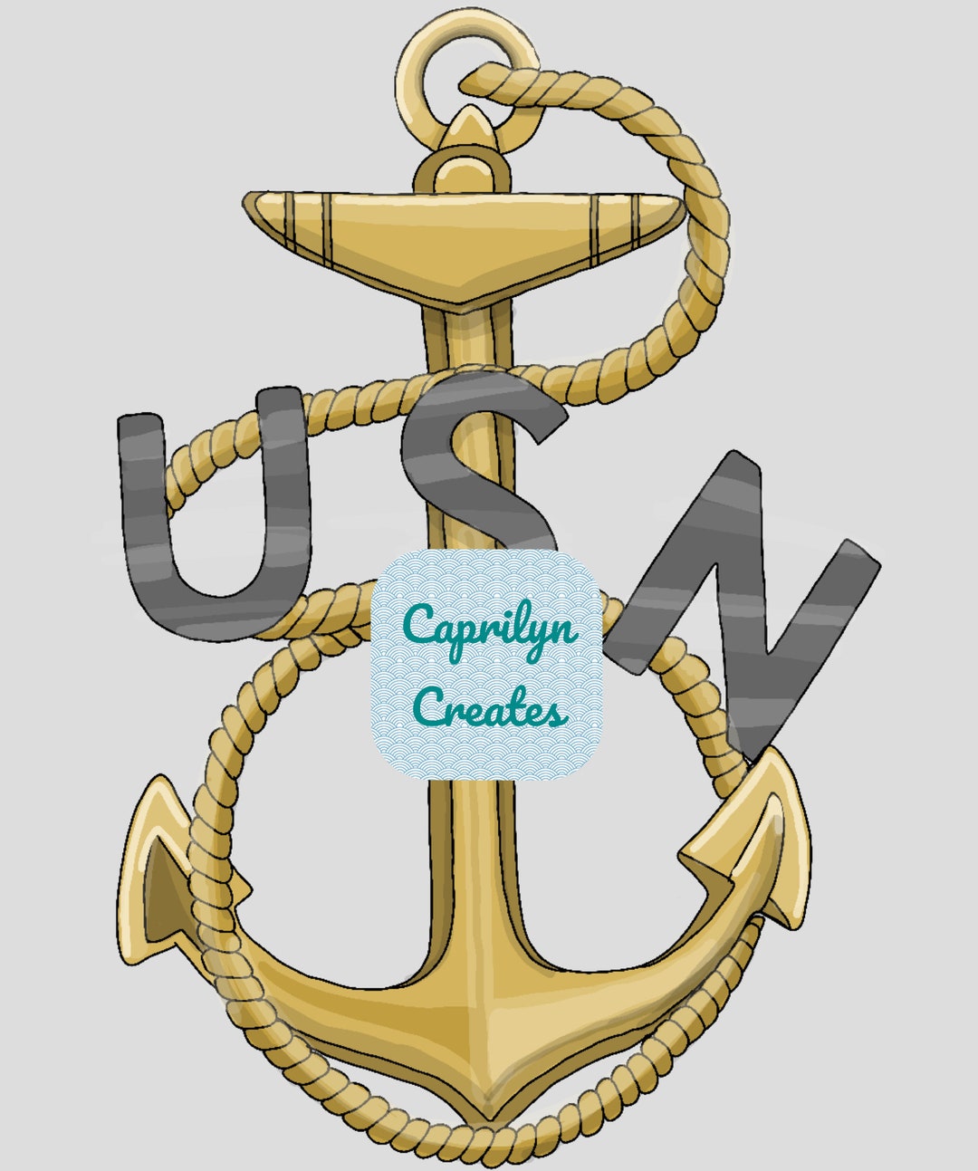 US Navy Heritage Chief Anchor Drawings - Etsy