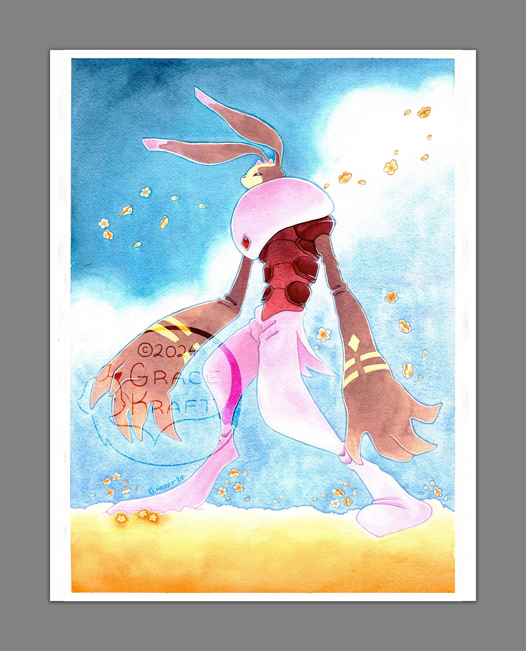 Digimon Print - "memories of Summer" Antylamon - 8.5” X 11” - Etsy