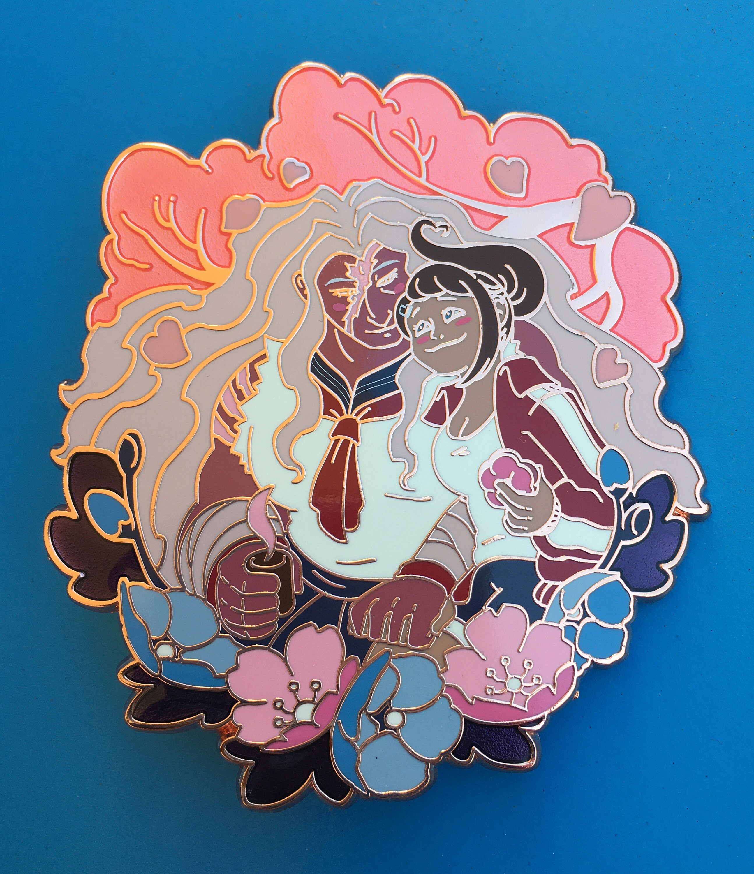 Danganronpa Sakuraoi Sakura Ogami & Aoi Asahina Enamel Pin - Etsy