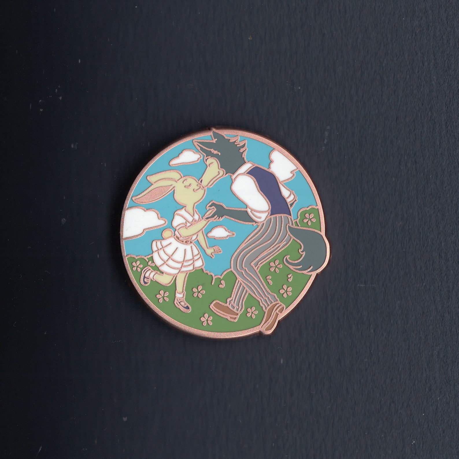 BEASTARS Haru and Legoshi Matte Rose Gold Hard Enamel Pin - Etsy