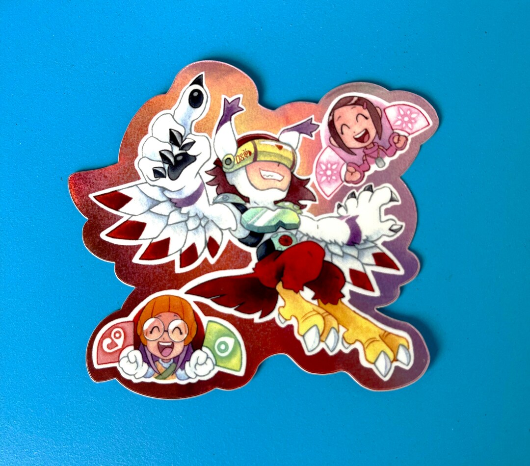 Digimon Holographic Sticker - "beastly Storm Dance of Affection ...