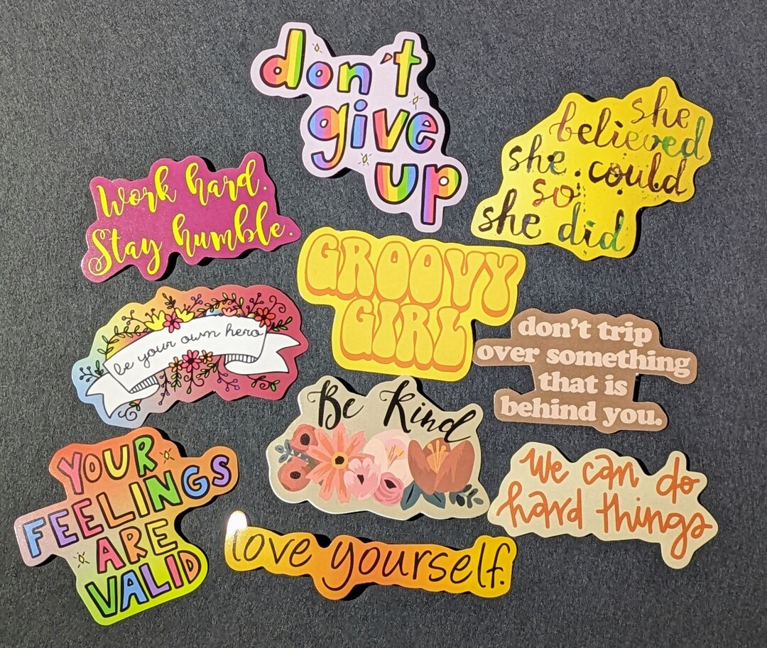 10 Pack Inspirational Stickers, Laptop Stickers, Positive Stickers ...