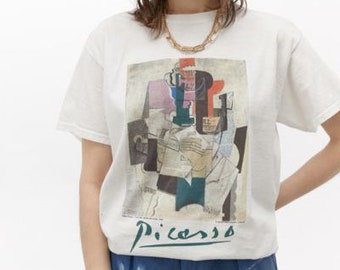 Abstract Face Line Drawing, Pablo Picasso Shirt, Cubism T-shirt, Art ...