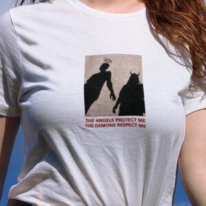 The Angels Protect Me the Demons Respect Me - Unisex T-shirt - Etsy
