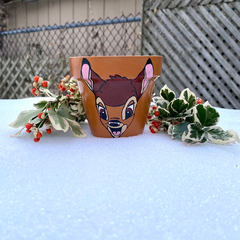 Disney Bambi Hand Painted Flower Pot - Etsy