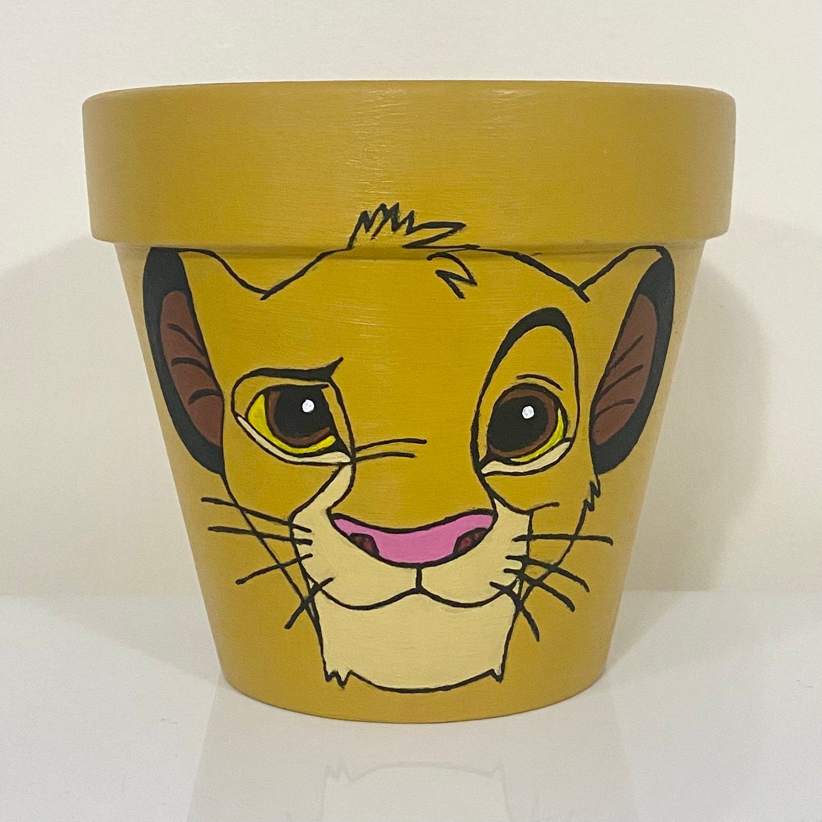 Simba Painted Flower Pot - Etsy