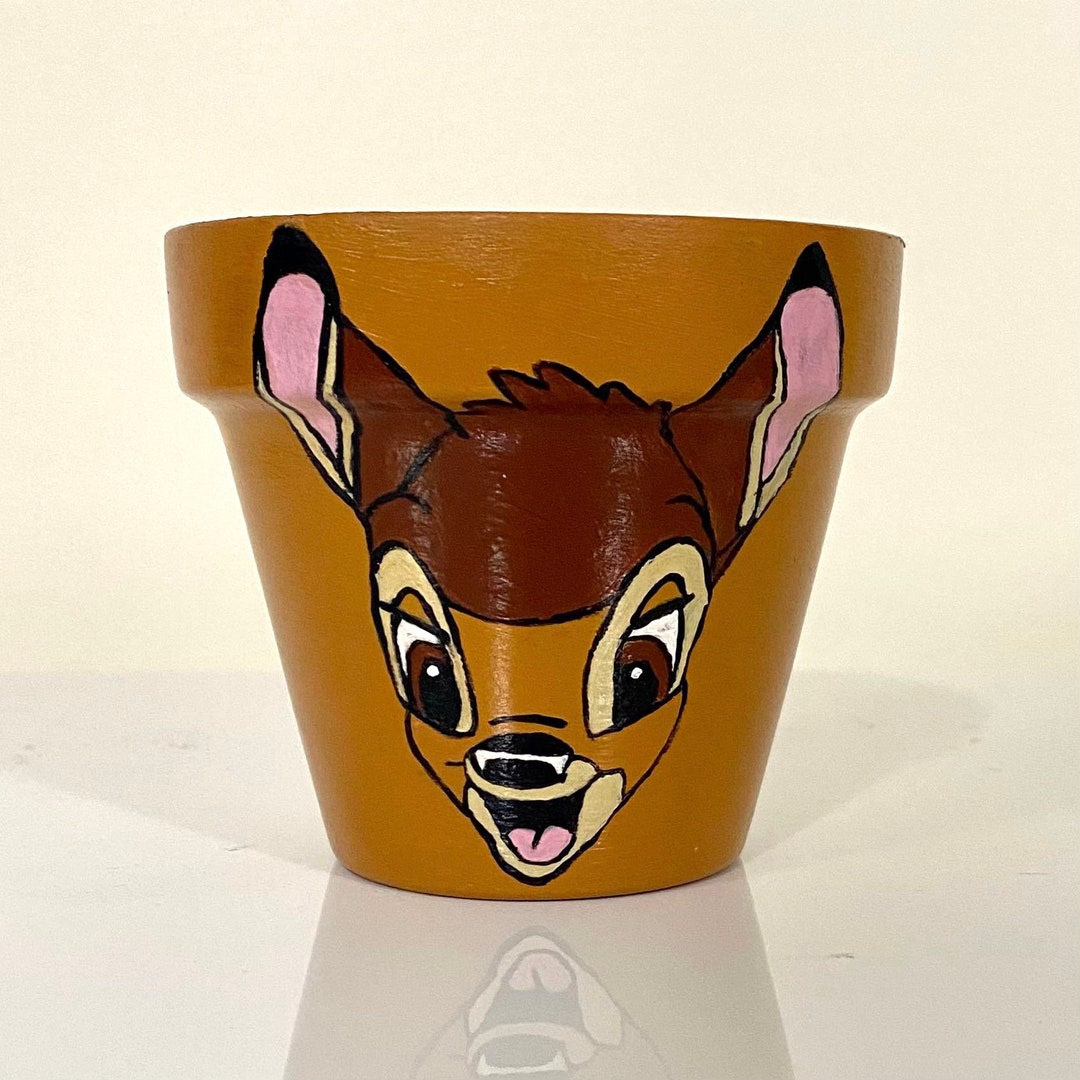 Disney Bambi Hand Painted Flower Pot - Etsy
