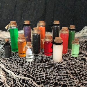 Halloween Potion Bottles: Filled Prop Apothecary Set - Etsy