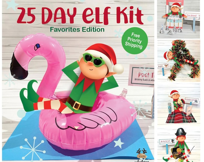 25-day Elf Activity Kit - Favorites Edition With Deluxe Props, Clothes ...
