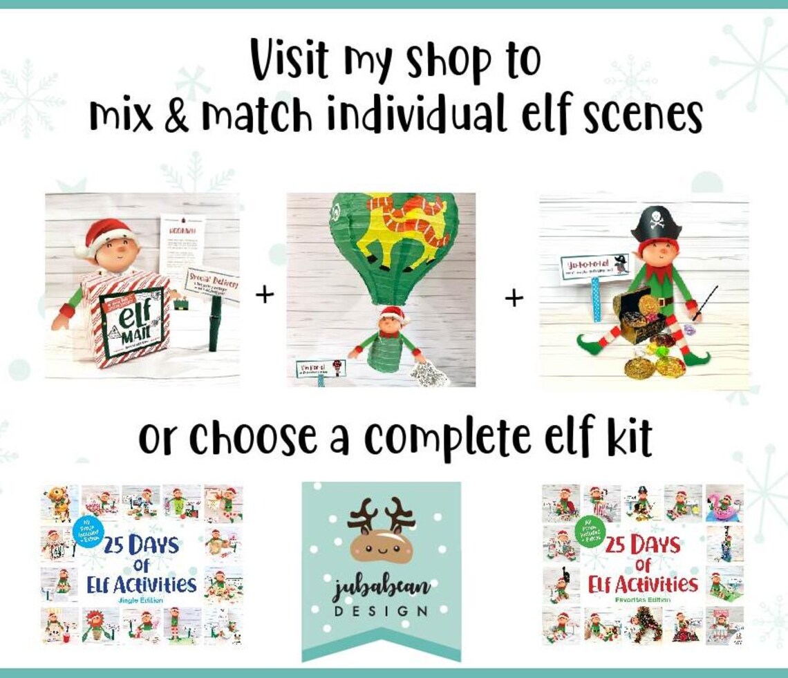 Elf Bubble Gum Prop Set | Elf Activity Kit - Etsy