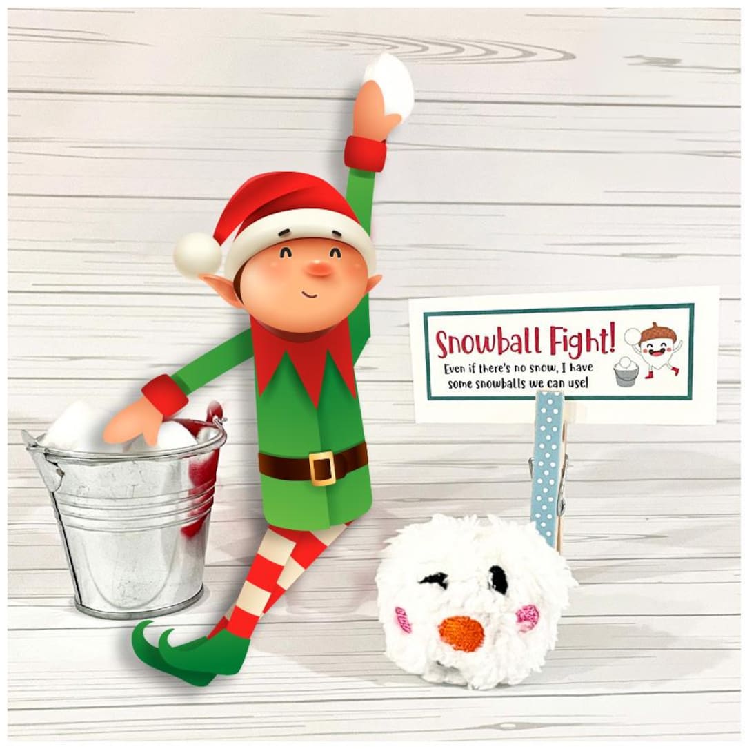 Elf Snowball Fight Prop Set | Elf Activity Kit - Etsy