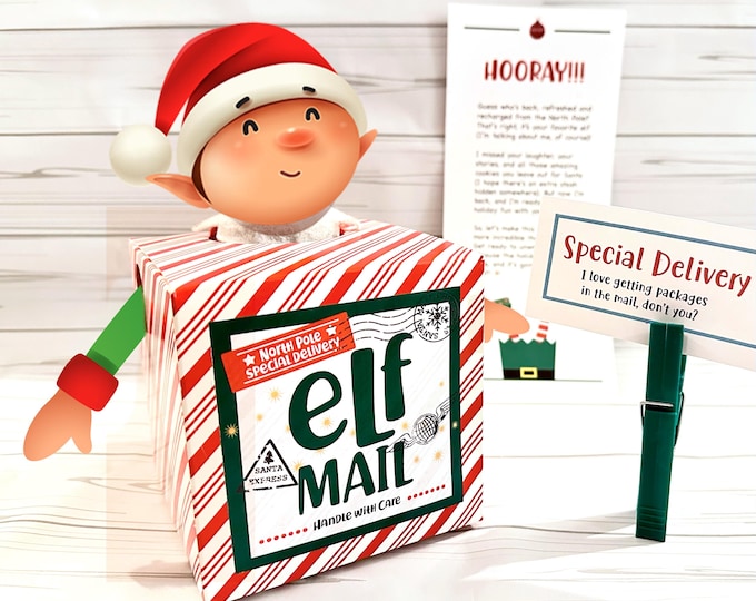 Elf Arrival Box: Christmas Elf Prop Kit With Welcome Letter - Etsy