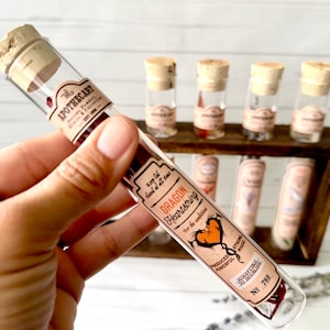Halloween Apothecary Potion Rack, Set of 5 Test Tube Vials in Stand ...