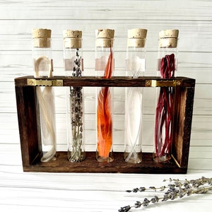 Halloween Apothecary Potion Rack, Set of 5 Test Tube Vials in Stand ...