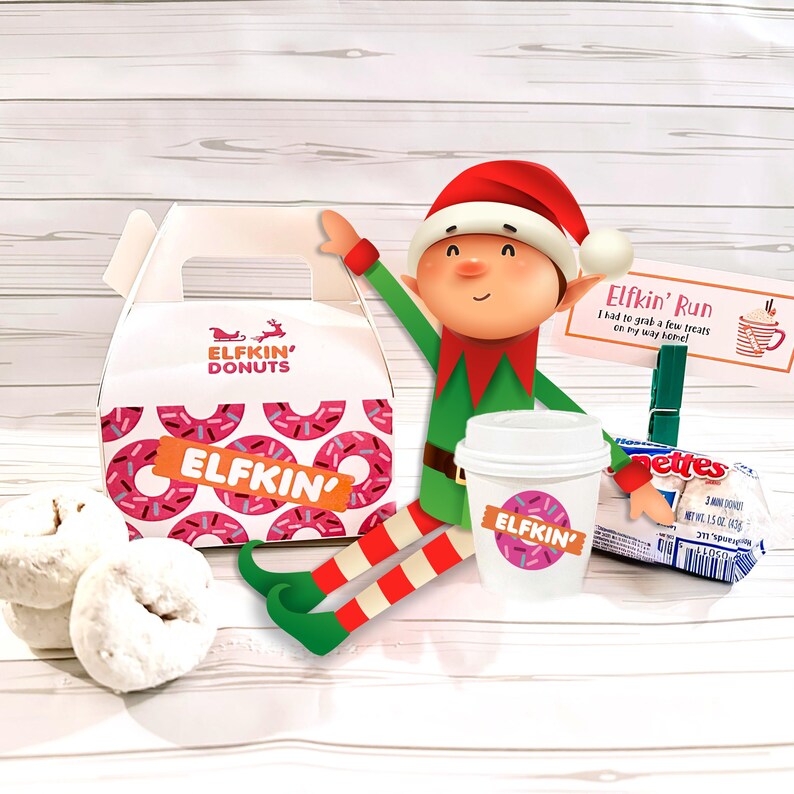 Elfkin’ Donuts Prop Set | Christmas Elf Activity Kit - Etsy