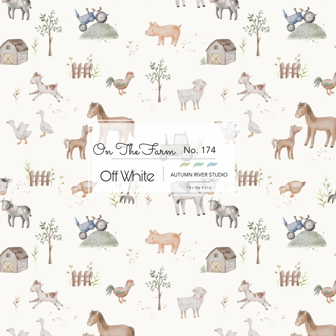 Farm Seamless Pattern for Fabrics, Textile Print, on the Farm, Tractor ...