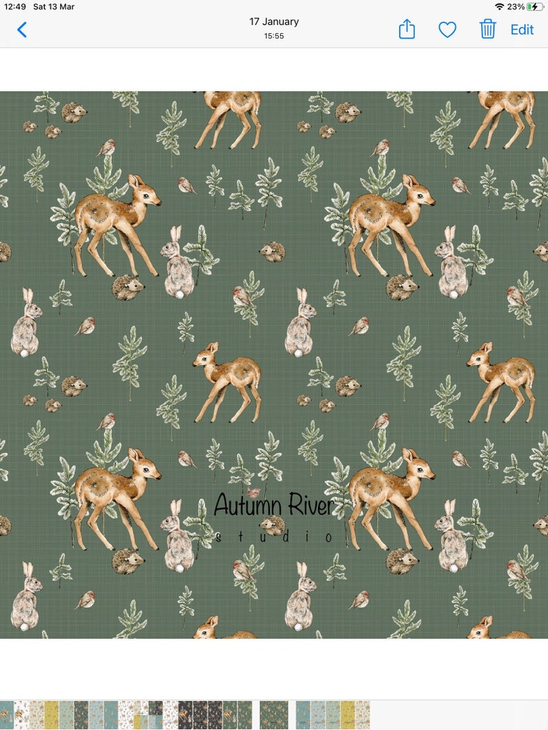 Woodland Animals Seamless Pattern Deer Fawn Rabbit - Etsy