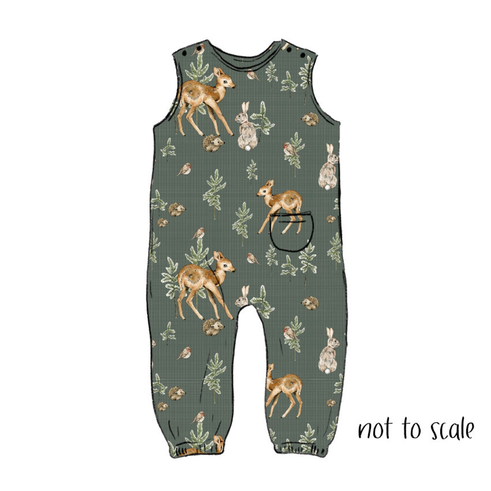 Woodland Animals Seamless Pattern Deer Fawn Rabbit - Etsy