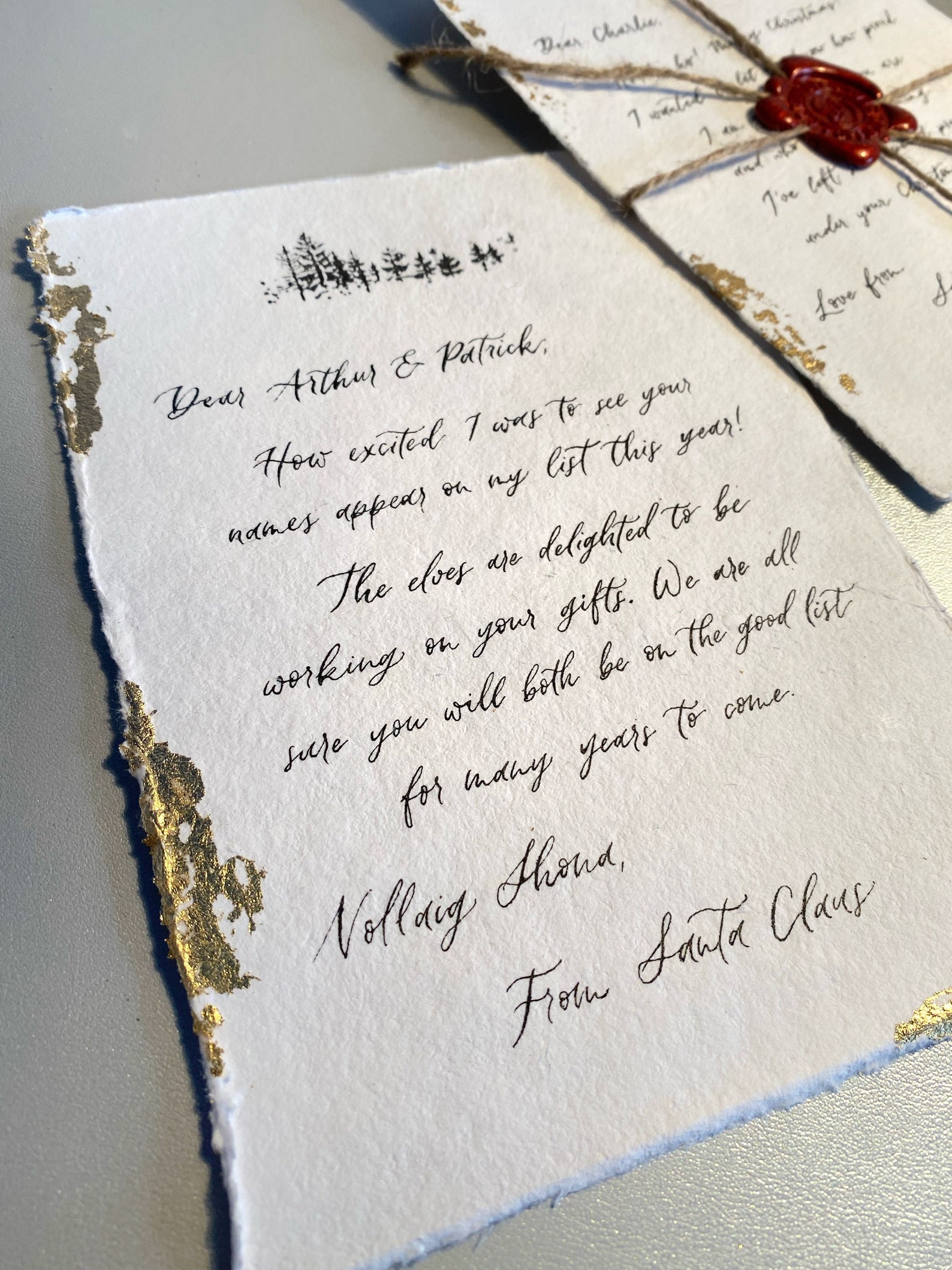 Personalised Letter From Santa, Handwritten Letter, Custom Calligraphy ...