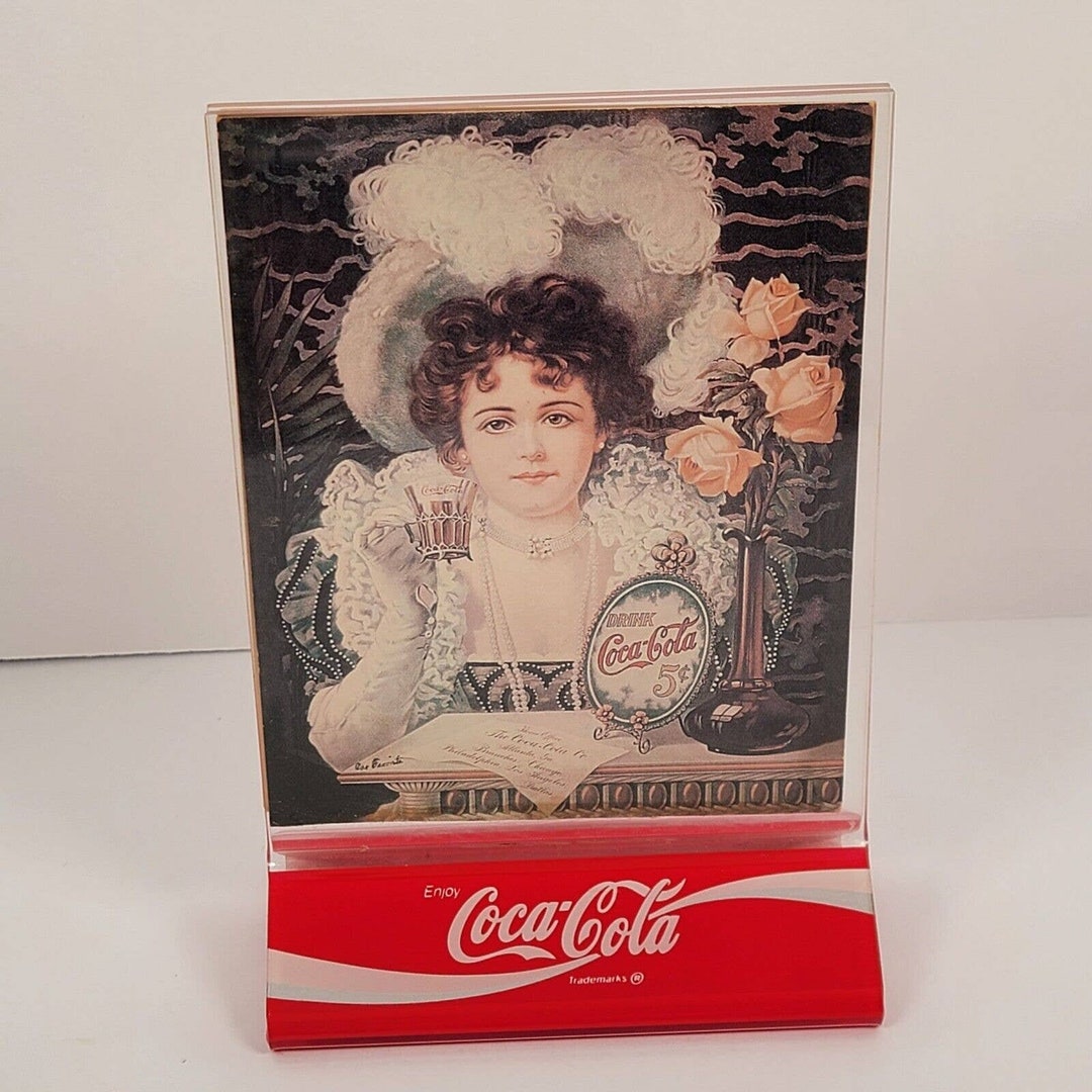 Vintage Coca Cola Coke Tabletop Menu Holder Stand Red Rare Etsy