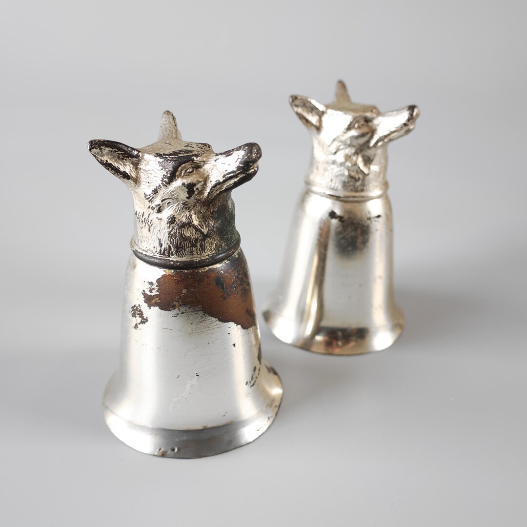 Set of 2 Silver Plated Stirrup Cups, 1960s. - Etsy