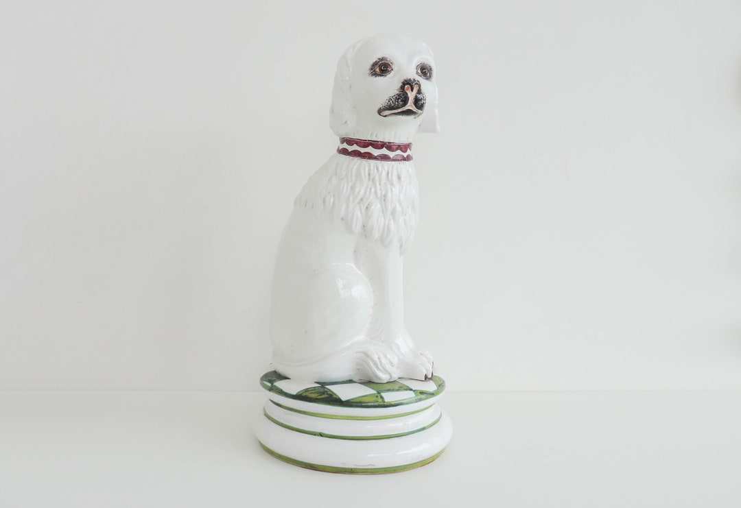 A Mid Century Italian Porcelain Dog Statue - Etsy