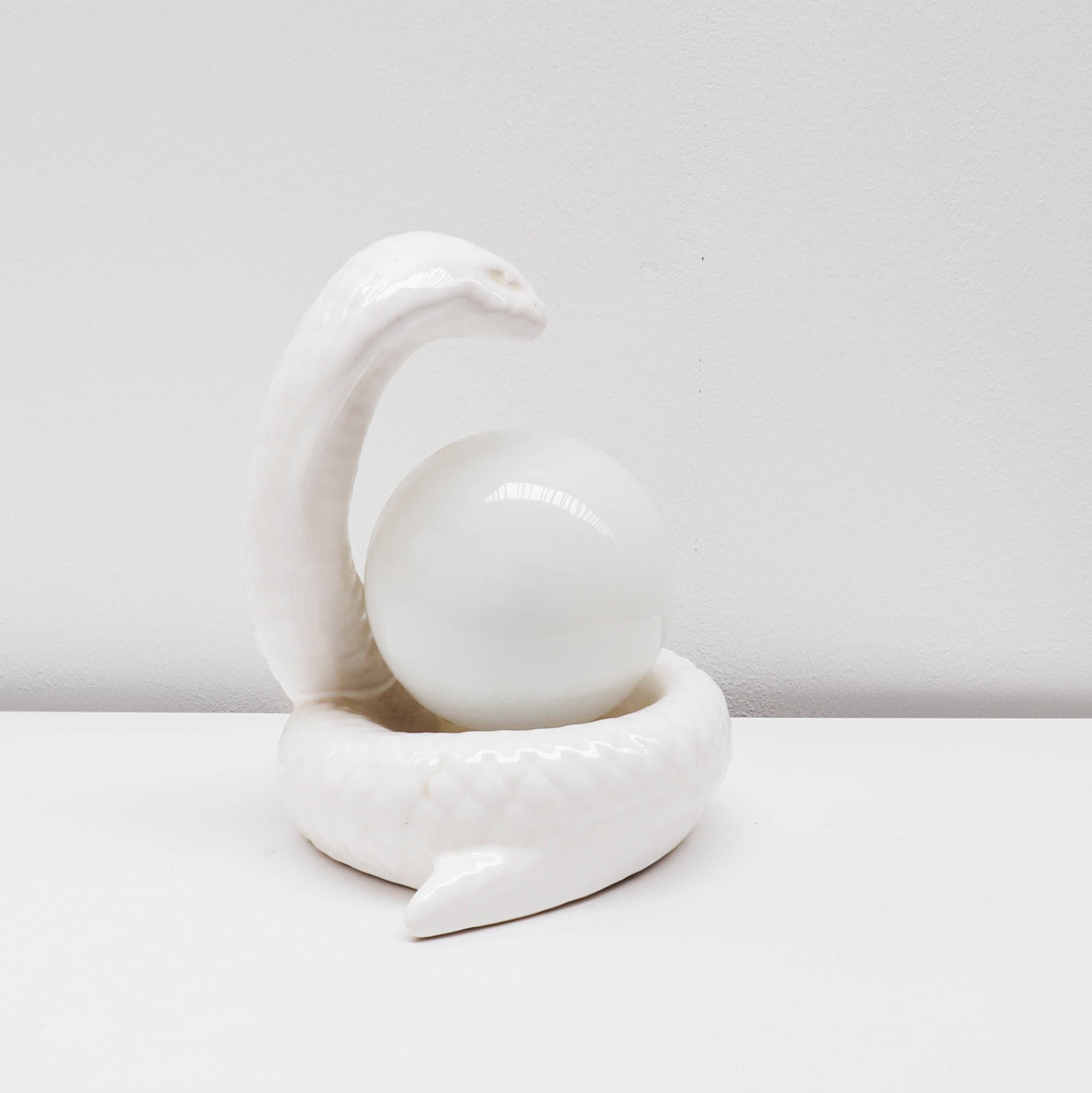 A Vintage Ceramic 'snake' Table Lamp - Etsy