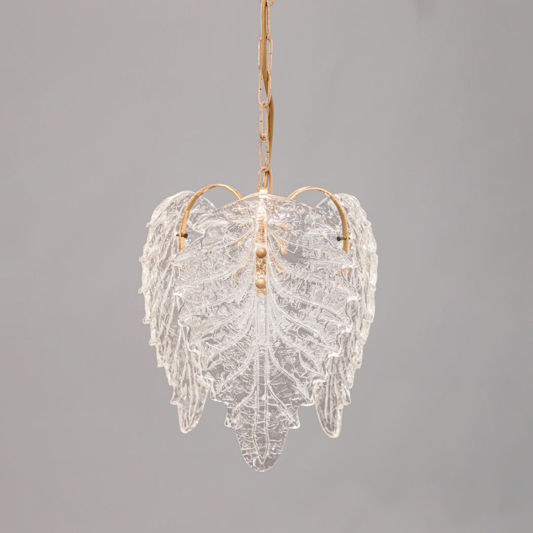 Vintage Crystal 'leaf' Chandelier, 1970s, Italy. - Etsy