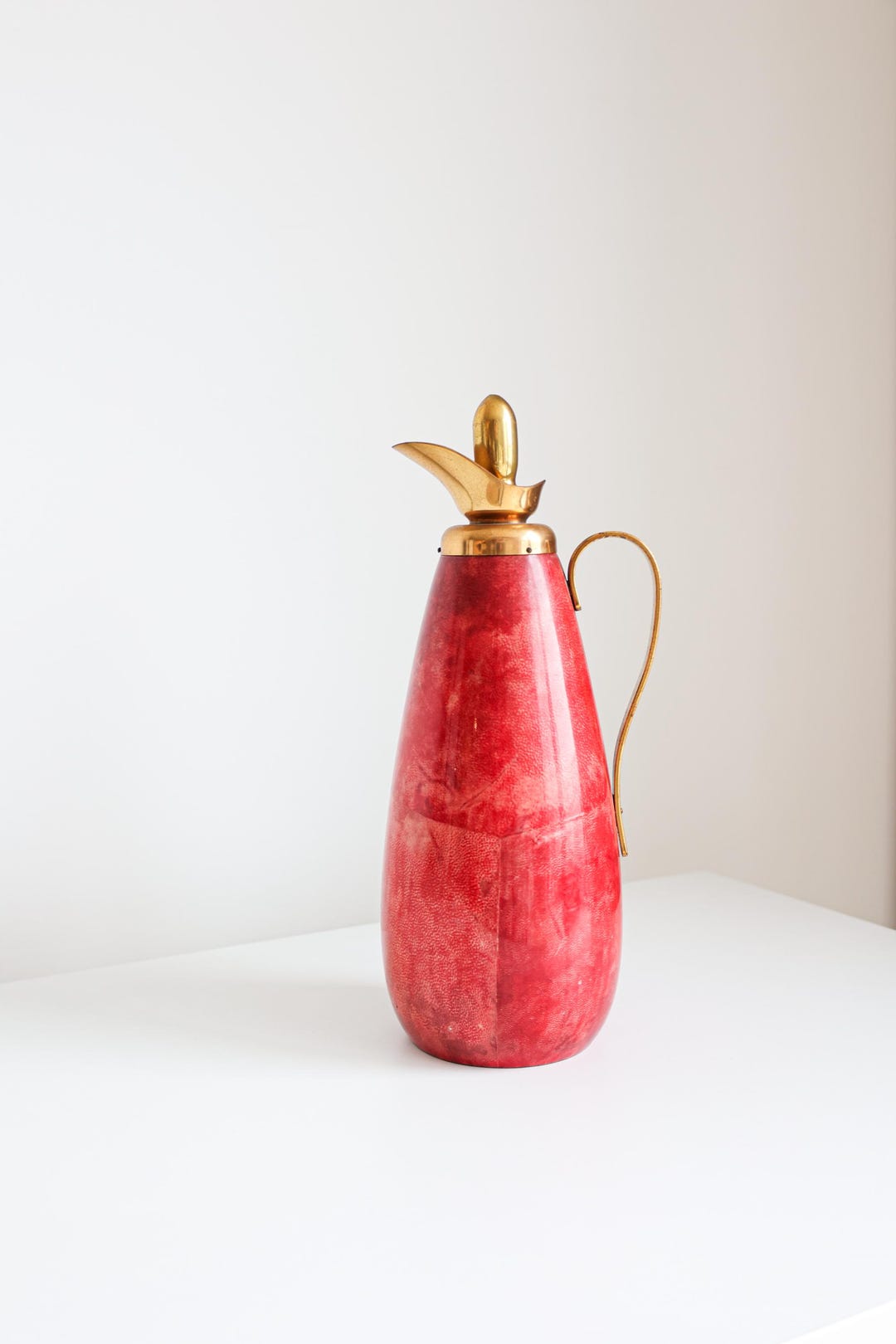 Aldo Tura Red Parchment / Goat Skin Thermos, 1960s, Italy. - Etsy