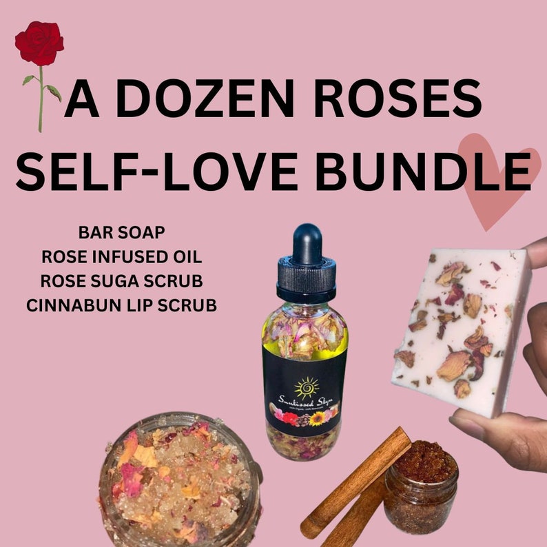 ROSES SELF-LOVE Bundle Gift Set | Skincare Kit | Valentines Day | Oil ...