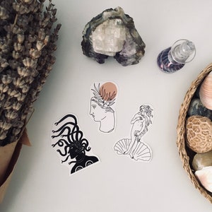 Goddess Sticker Pack, Mythology Sticker Gift Set, Greek Statue ...