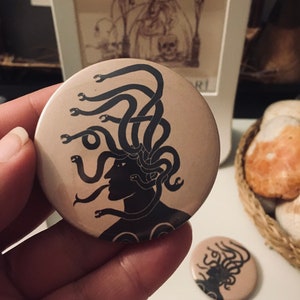Medusa Pin, Greek Mythology Pin, Dark Academia Pins, Light Academia Pin ...