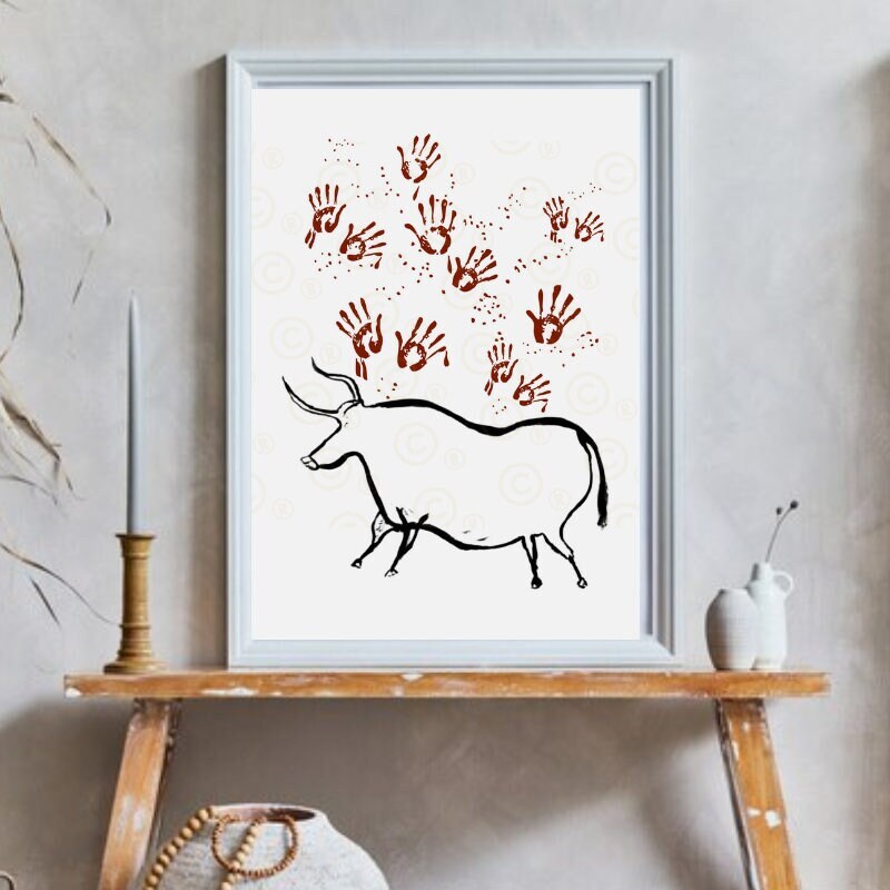 Handprint Cave Art - Etsy