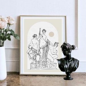 Thread of Life, the Fates, Ancient Greek Art, Greek Mythology Decor ...