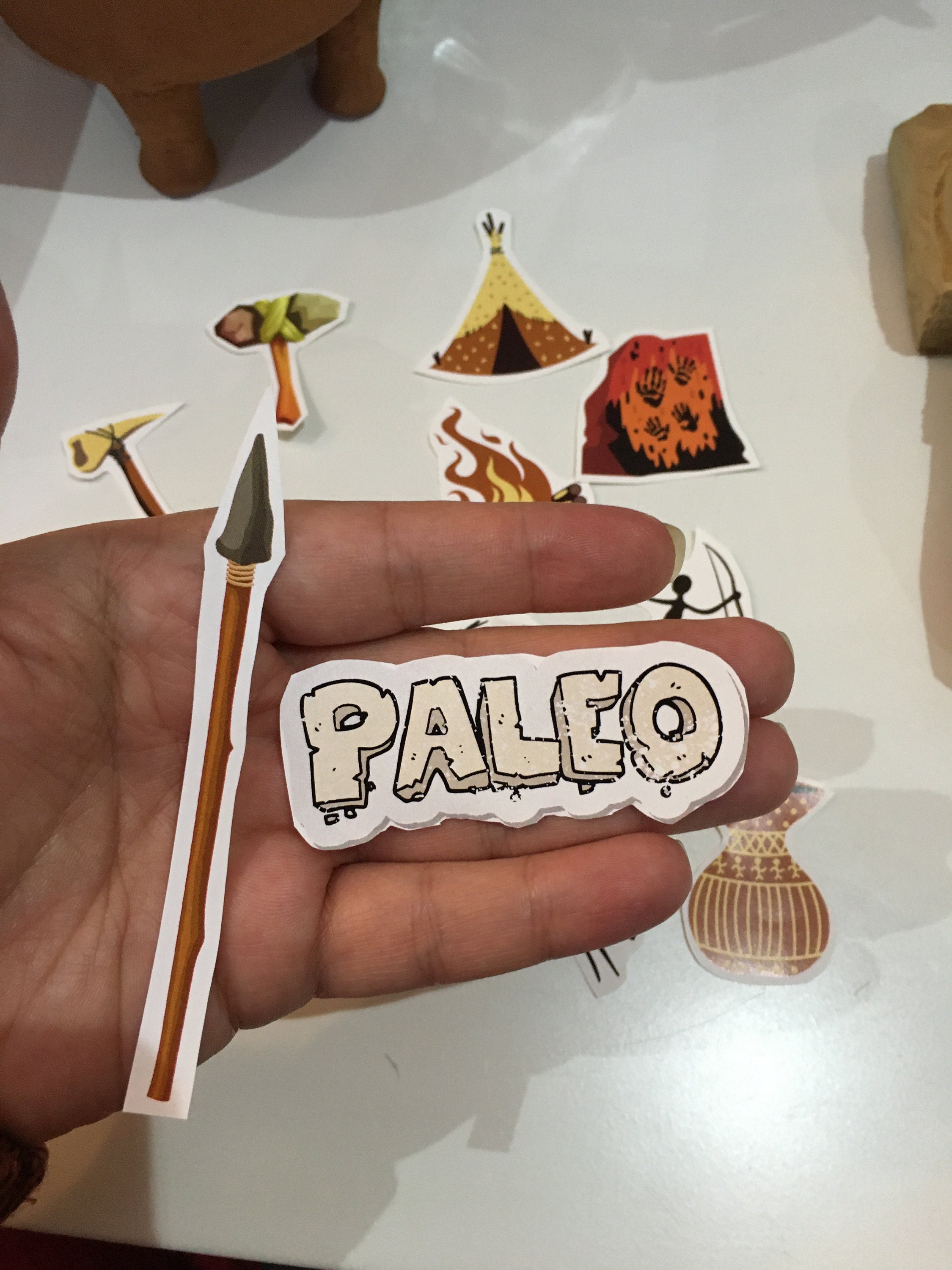 Prehistoric Waterproof Sticker Pack, Stone Age Art - Etsy