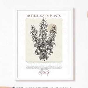Aconite Flower, Herbology Print, Dark Academia Decor, Poisonous Plants ...