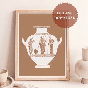 Greek Vase Print, Terracotta Pottery, Bohemian Wall Art (digital ...