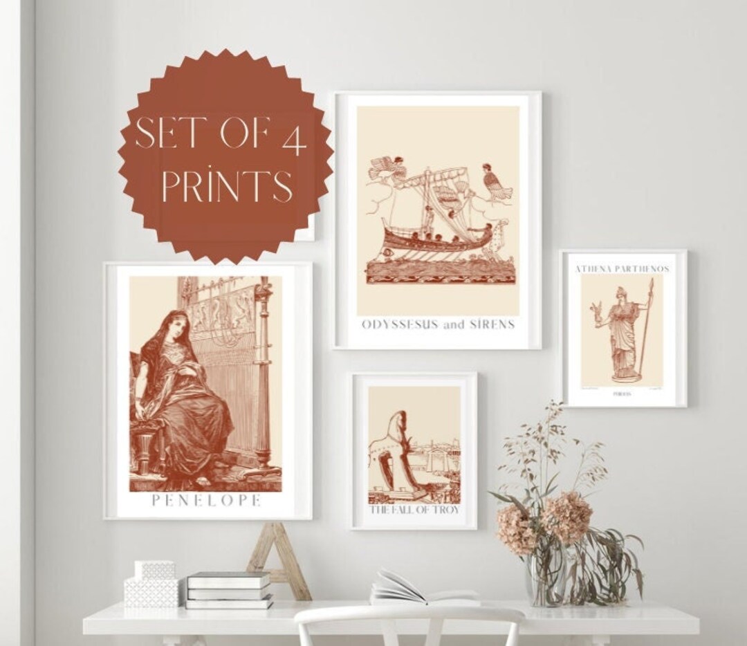 Odyssey Print Set of 4, Odyssey Poster, Odysseus Poster, Classic ...
