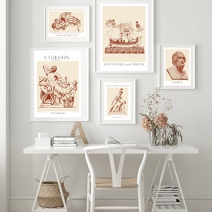 Trojan War Heroes, Iliad Poster, Greek Mythology Print, Ancient History ...