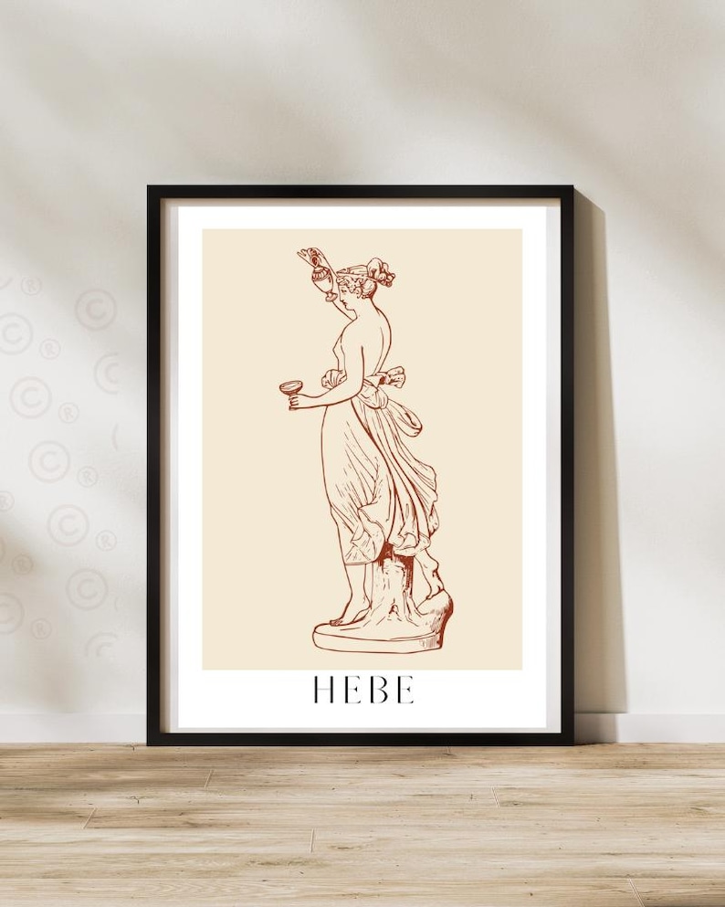 Hebe Statue Print, Greek Mythology Art, Goddess of Youth - Etsy