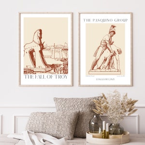 The Fall of Troy, Trojan Horse, İliad Art Print, Trojan War, Greek ...