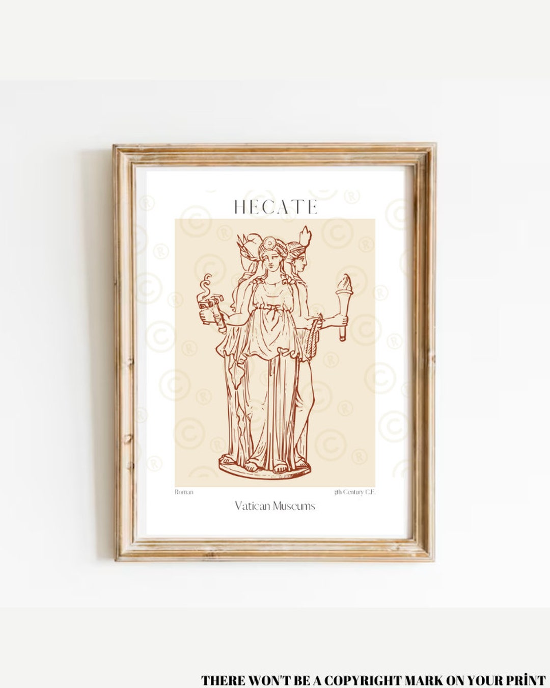 Hecate Art Print, Triple Goddess Wall Art, Greek Mythology Print, Dark ...
