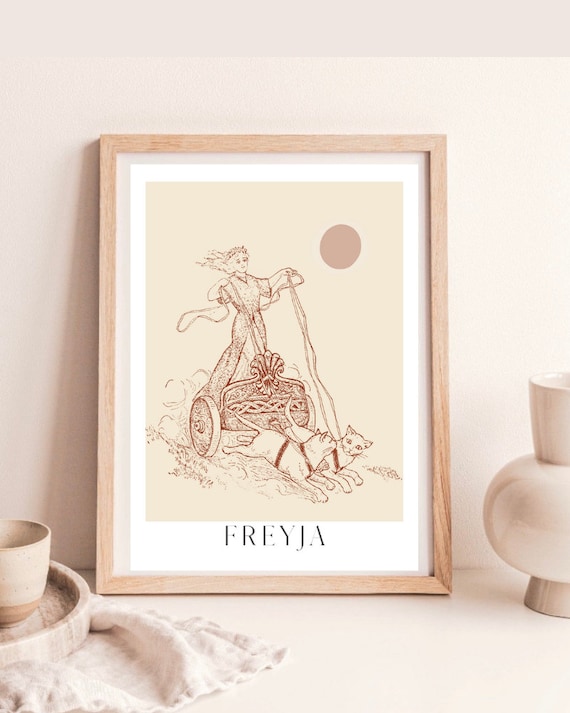 Freyja Print Nordic Goddess Viking Art Print Norse Pagan | Etsy