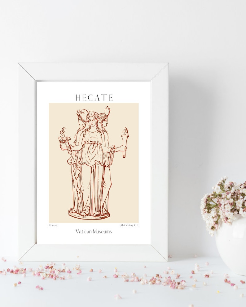 Hecate Art Print Triple Goddess Wall Art Greek Mythology | Etsy