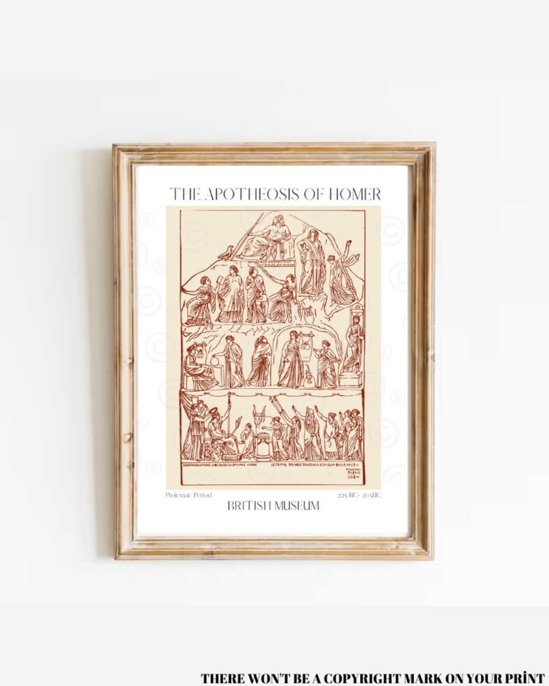 Apotheosis of Homer Print, Ancient Greek Mythology Art, Museum Poster ...