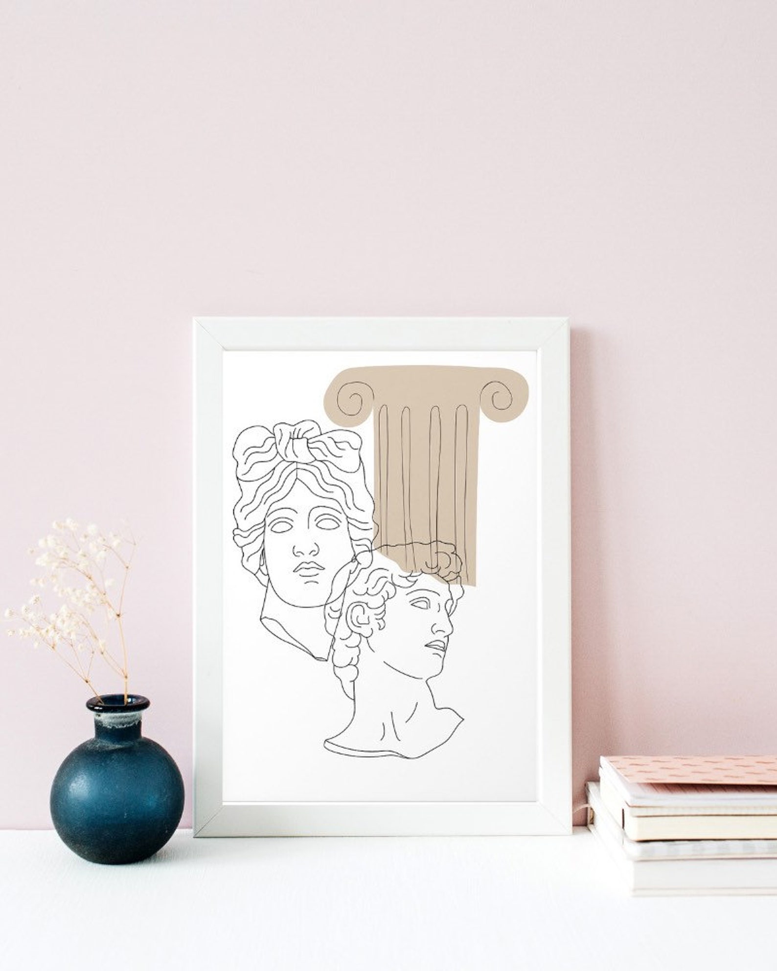 Ancient Greek Print Sculpture Wall Art Ionic Column Print - Etsy