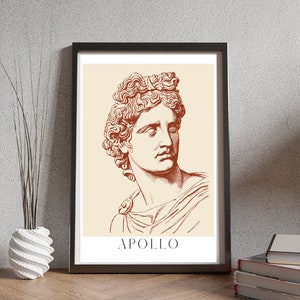 Phoebus Apollo, Greek God Poster, God Apollo Print, Greek Mythology ...