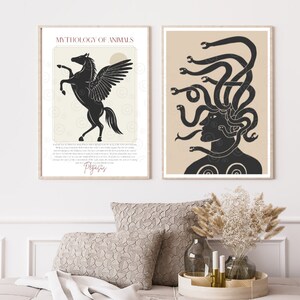Pegasus Print, Greek Mythology Poster, Educational Posters, Horse Lover ...